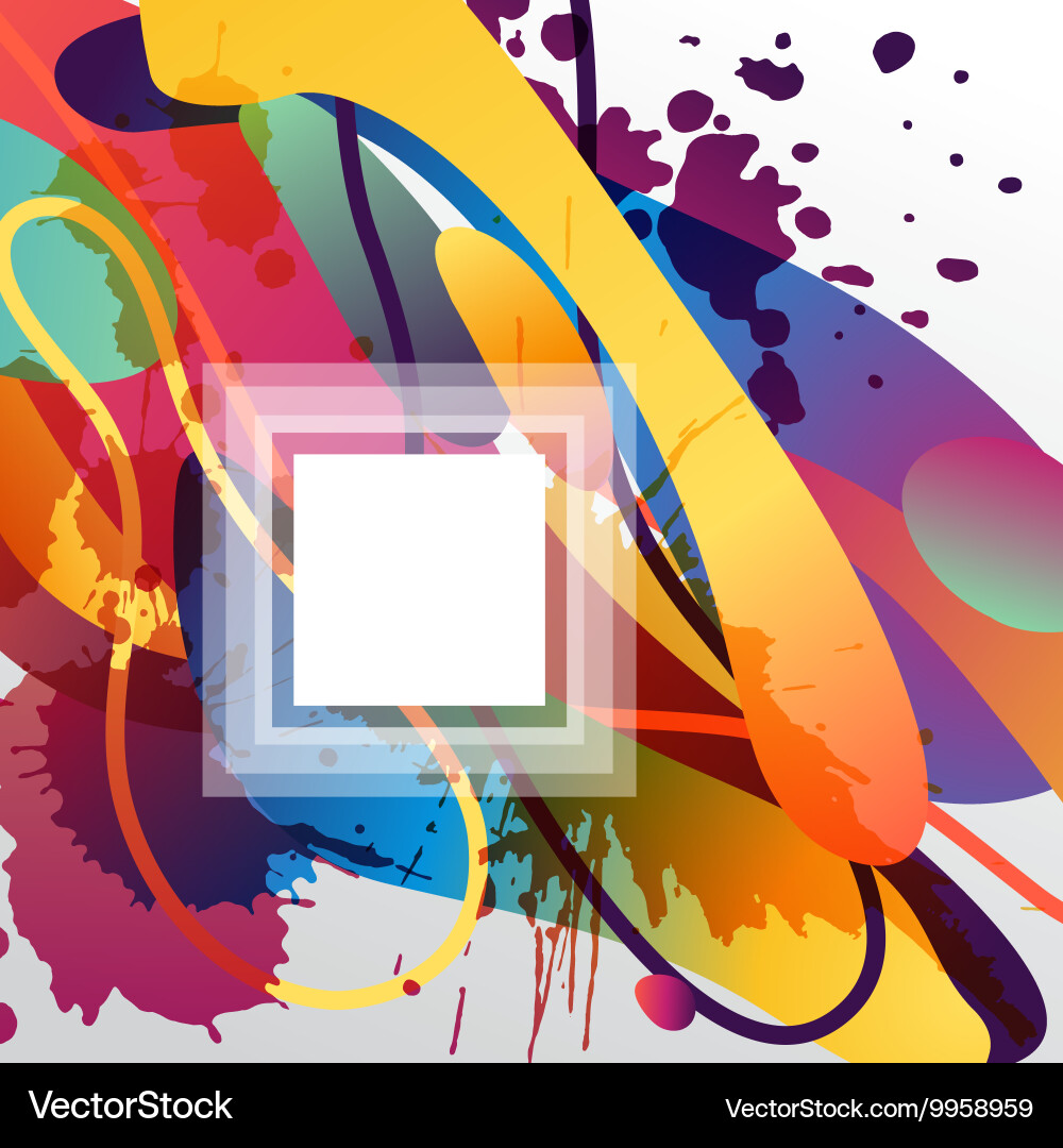 Colorful decorative background with free shapes Vector Image