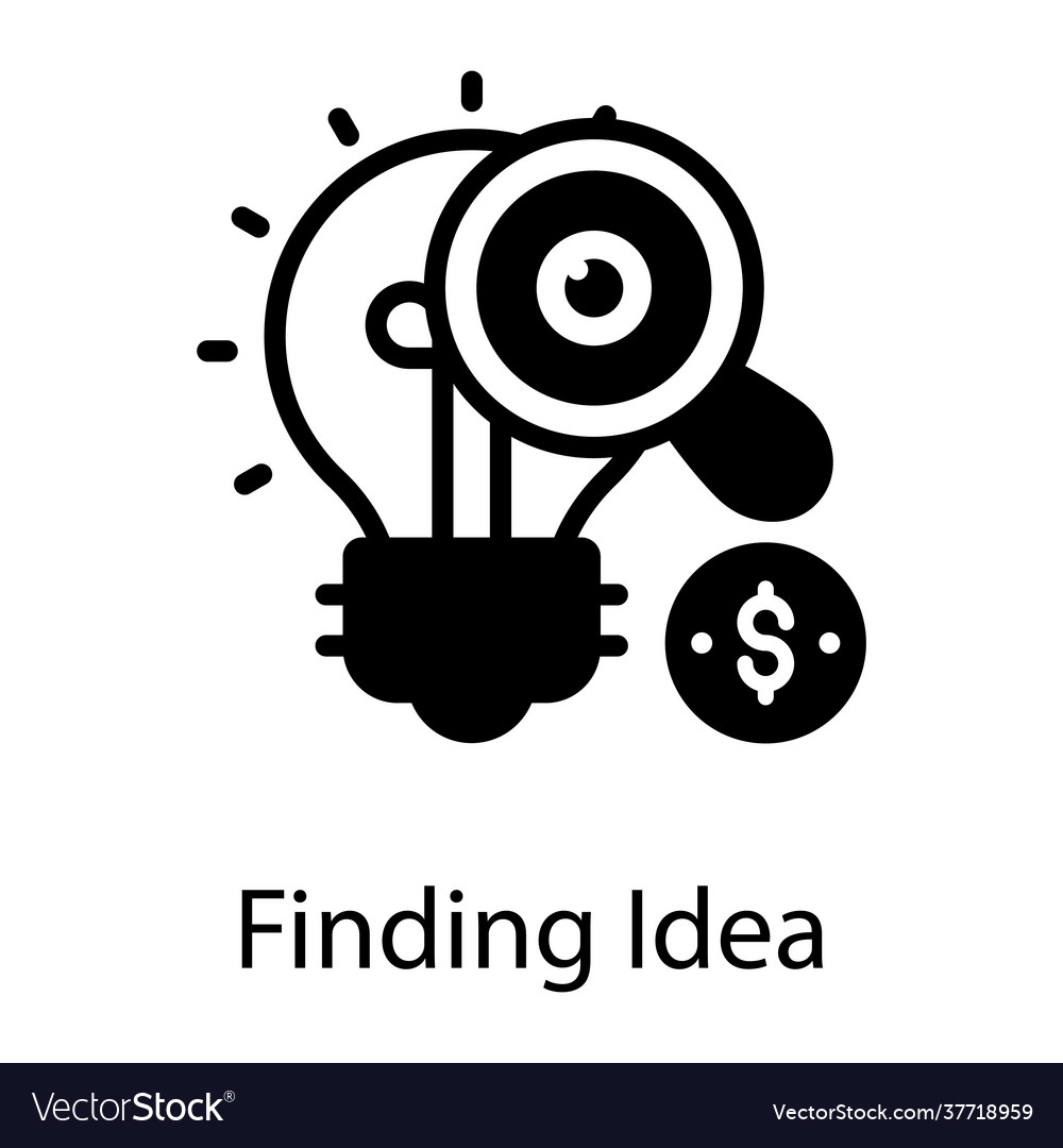Finding idea Royalty Free Vector Image - VectorStock