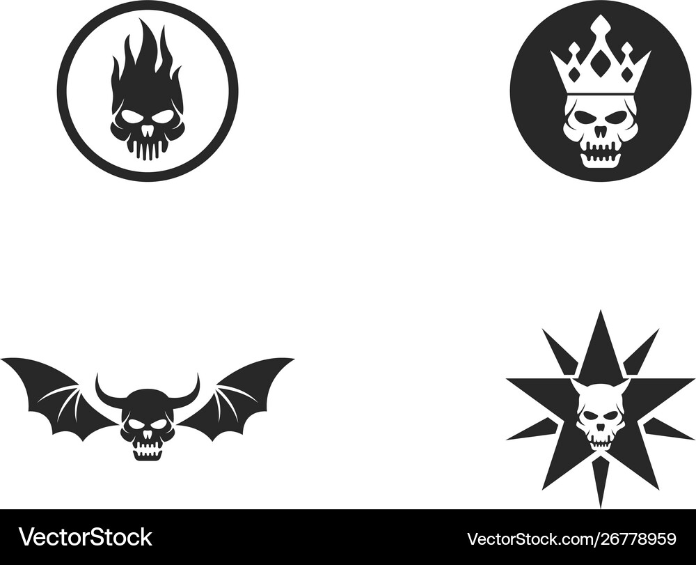 Skull devil logo Royalty Free Vector Image - VectorStock