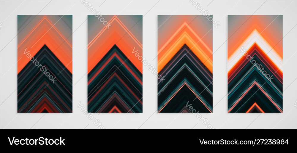 Colorful set four line pattern Royalty Free Vector Image