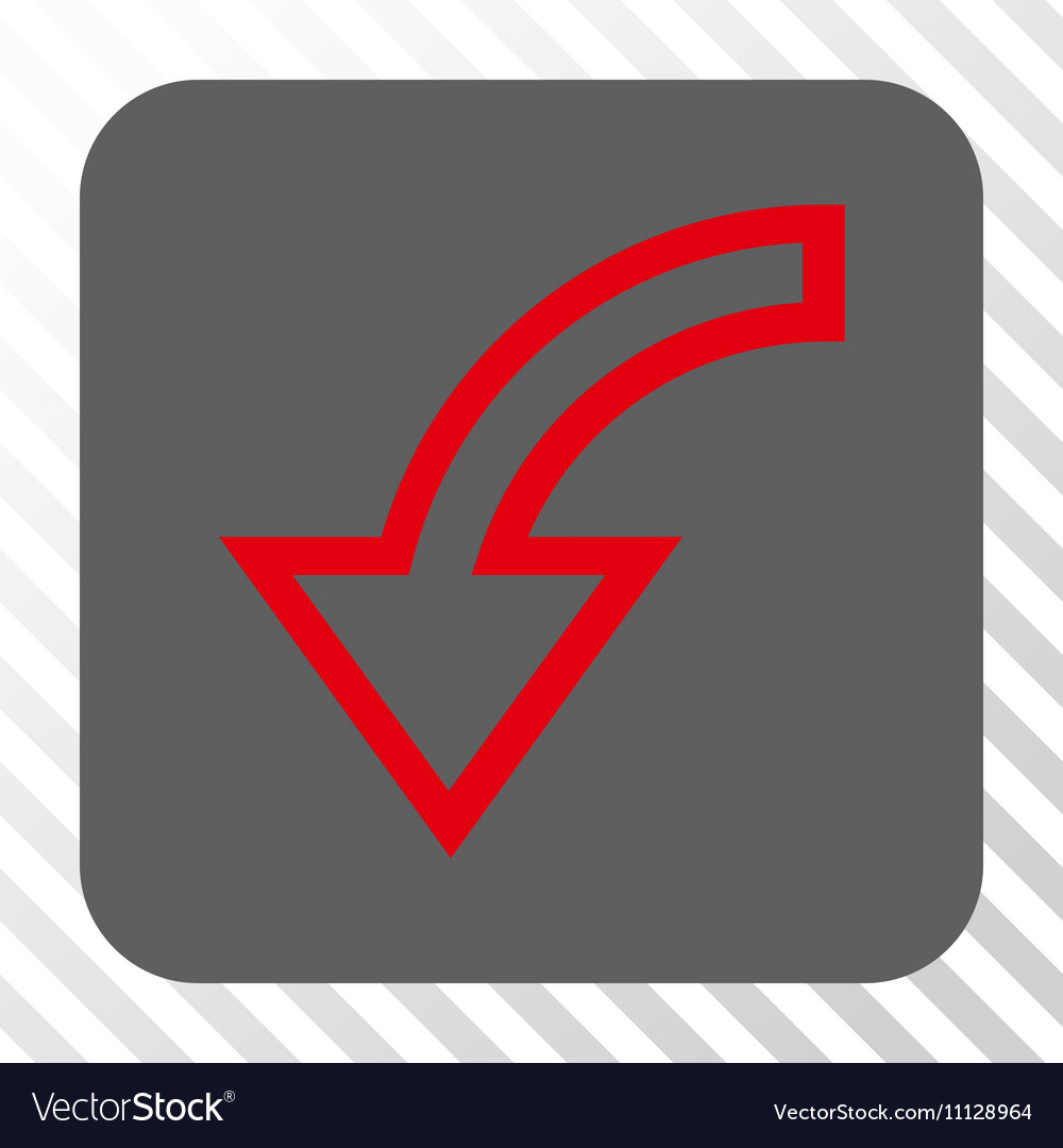 Rotate left rounded square button Royalty Free Vector Image