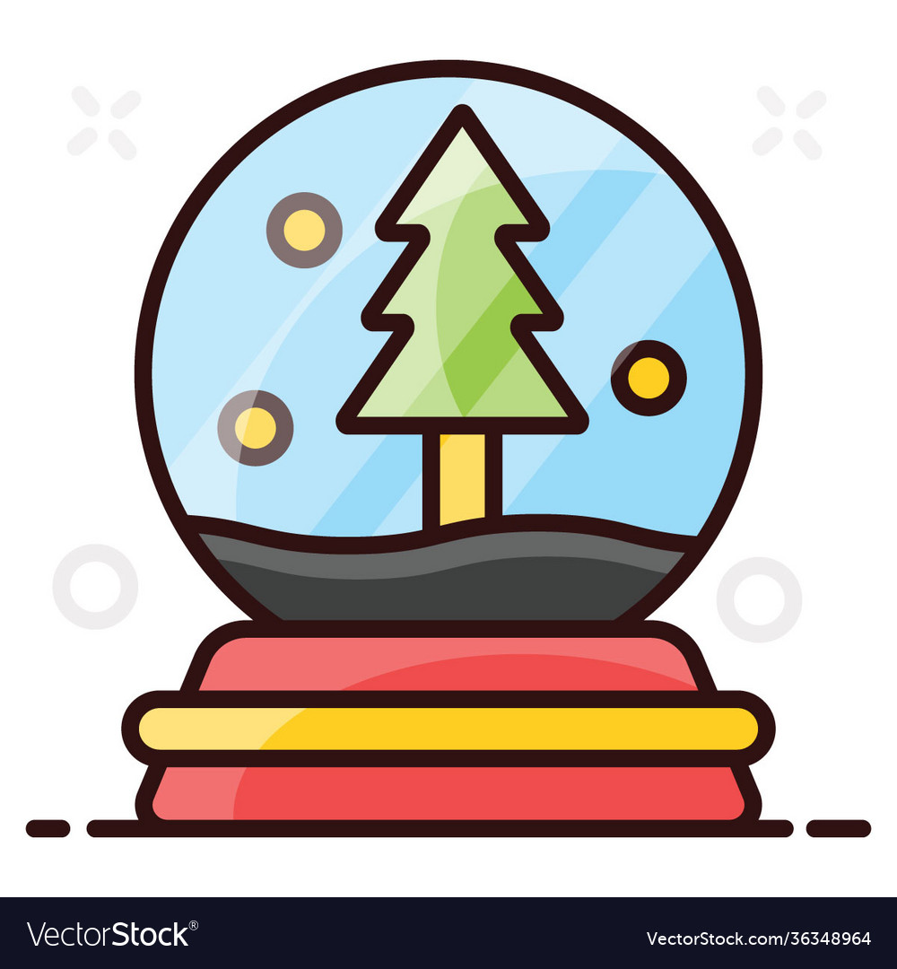 Snowglobe Royalty Free Vector Image - VectorStock