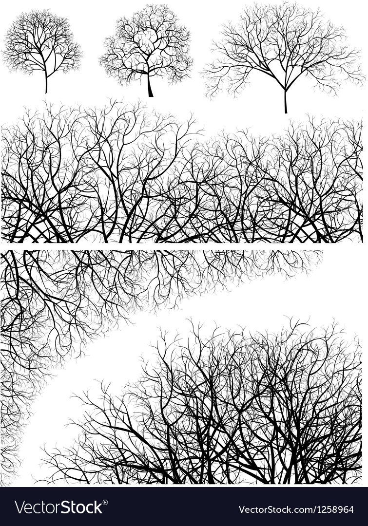 Tree design elements Royalty Free Vector Image