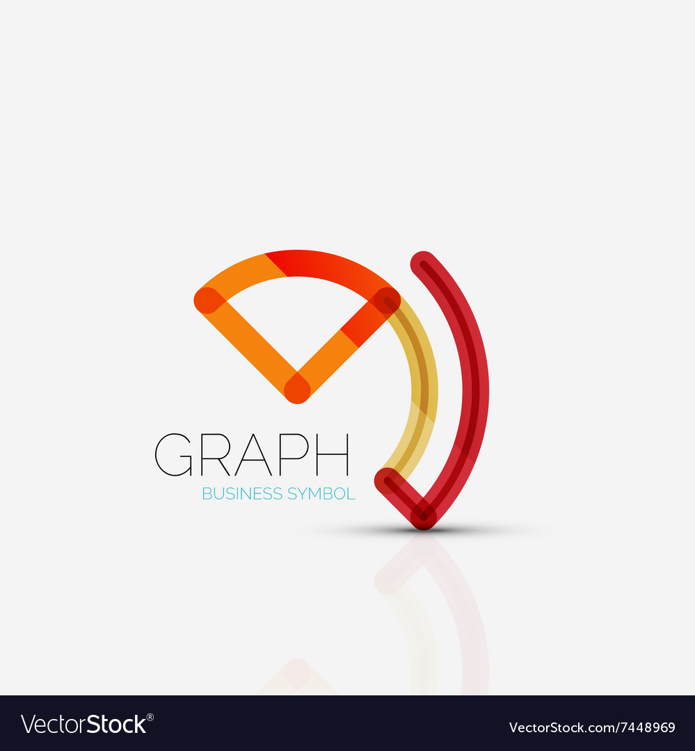 Abstract logo idea linear chart or graph Vector Image