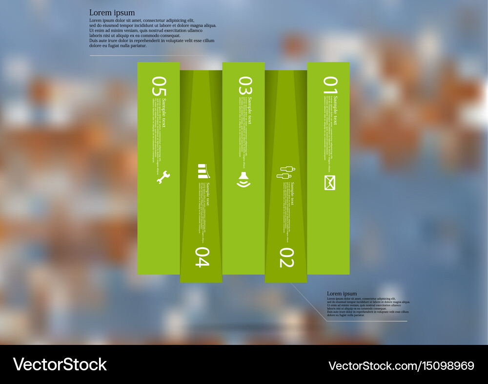 Infographic template with rectangle vertically Vector Image