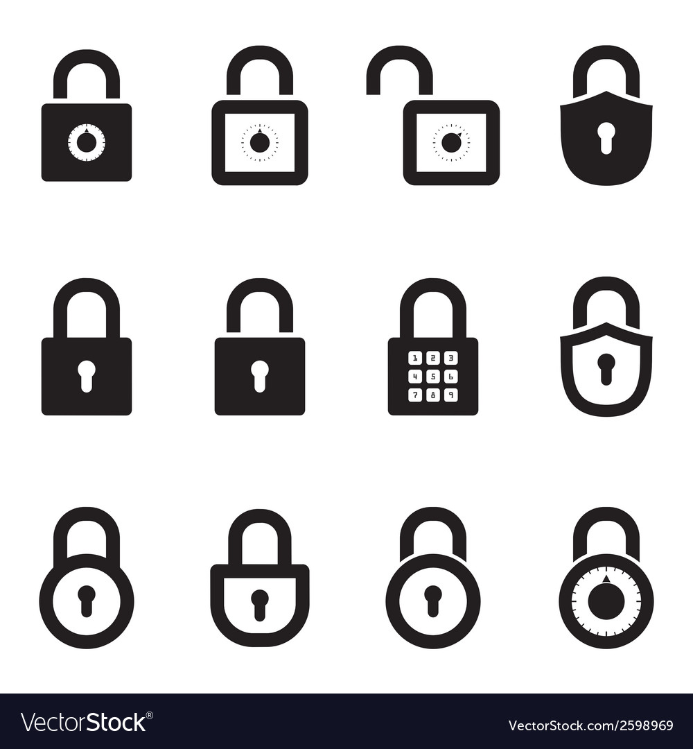 Padlocks Royalty Free Vector Image - VectorStock