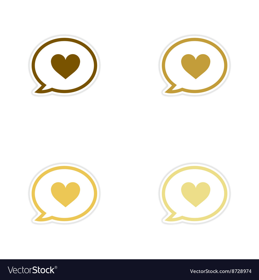 Concept Of Paper Stickers On White Background Vector Image