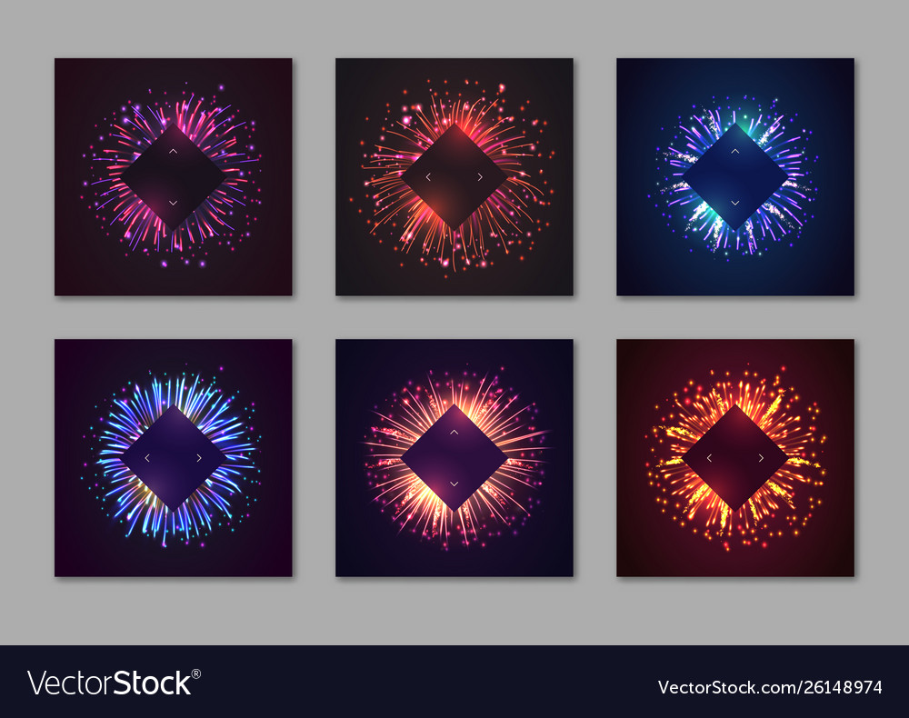 Festive Commercial Promo Templates With Copyspace Vector Image
