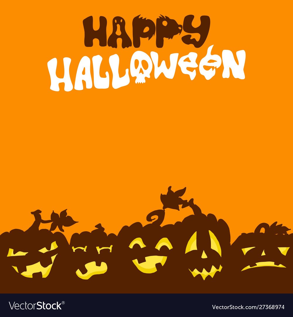 Printable halloween background template pumpkins Vector Image Printable halloween background template pumpkins Vector Image
