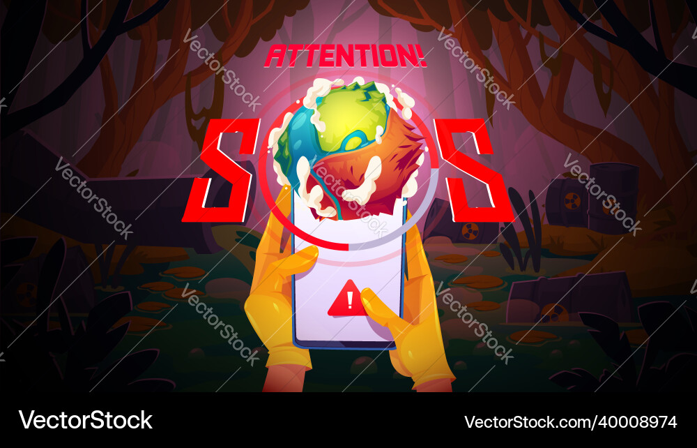 Save The Planet Ecological Concept Environment Vector Image