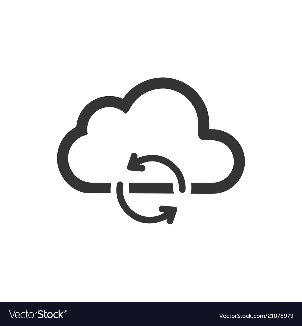 Cloud update icon Royalty Free Vector Image - VectorStock
