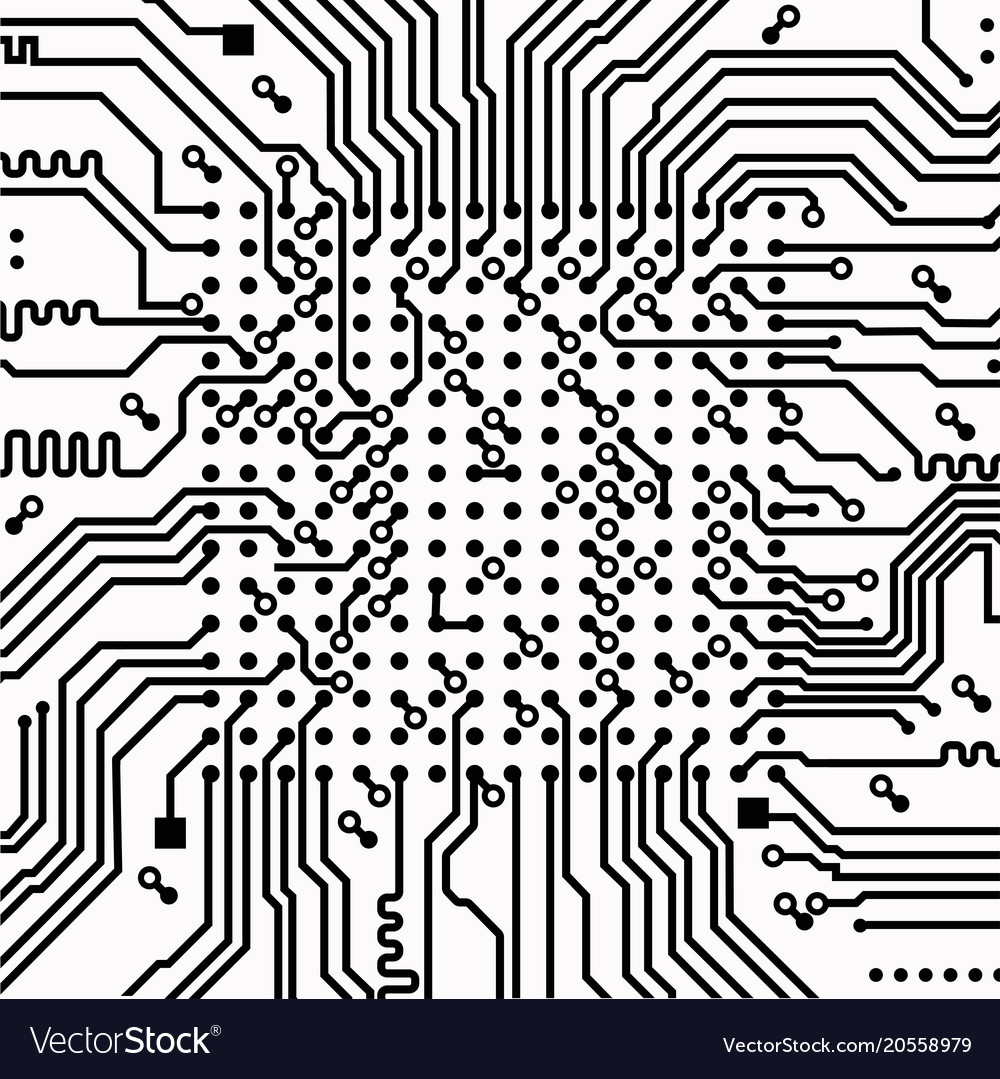High tech electronic circuit board Royalty Free Vector Image