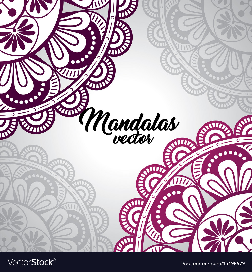 Mandala vintage template Royalty Free Vector Image