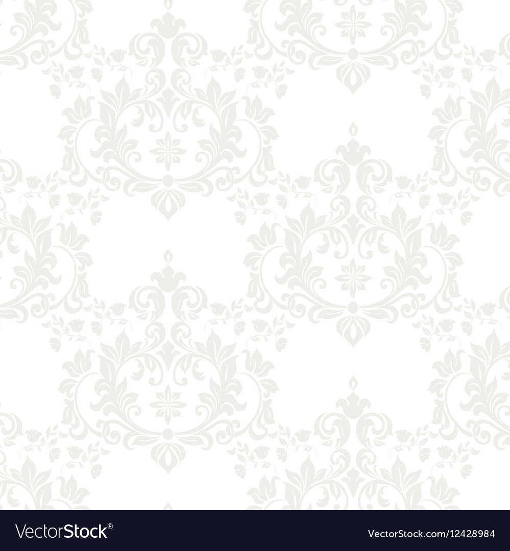 Floral damask pattern background Royalty Free Vector Image