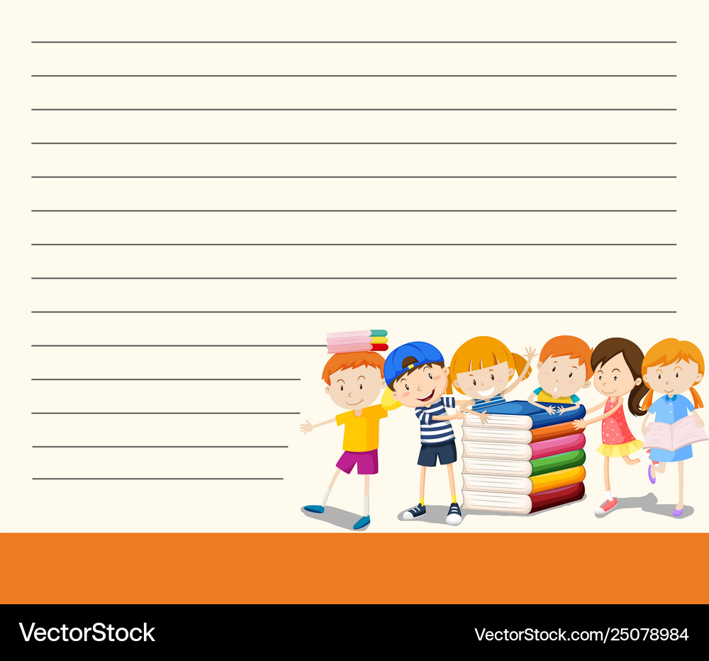 Student on blank note template Royalty Free Vector Image