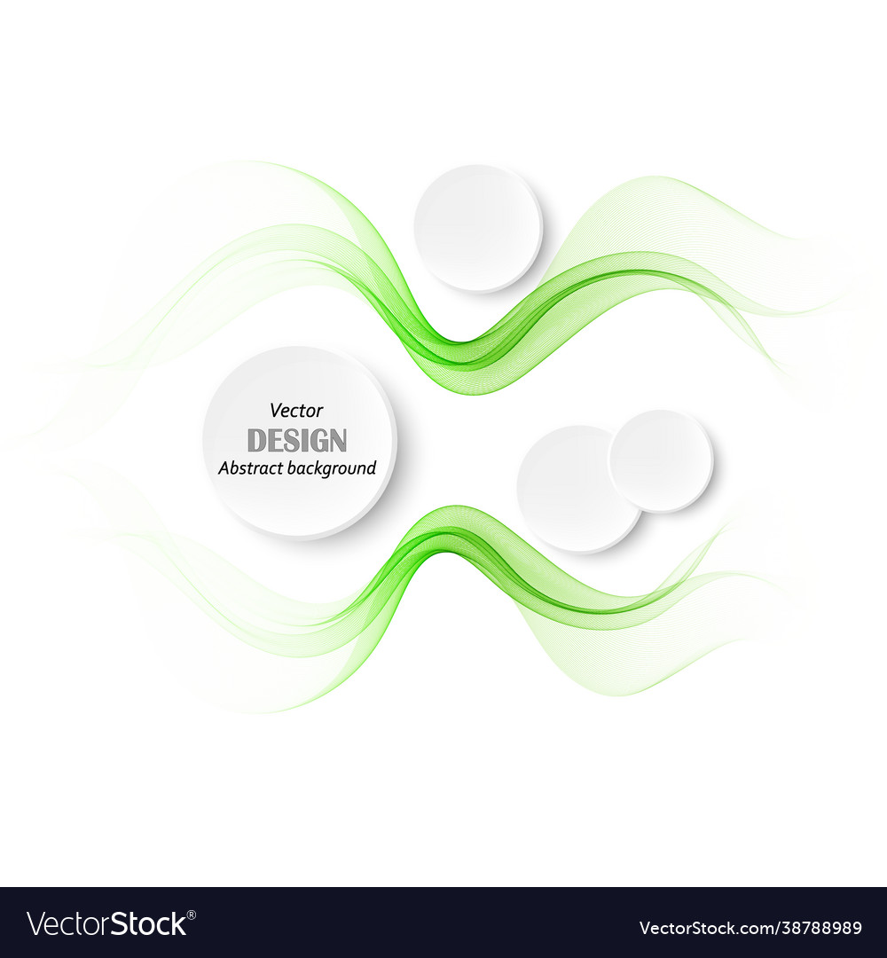 Abstract green smooth transparent wave background Vector Image Abstract green smooth transparent wave background Vector Image