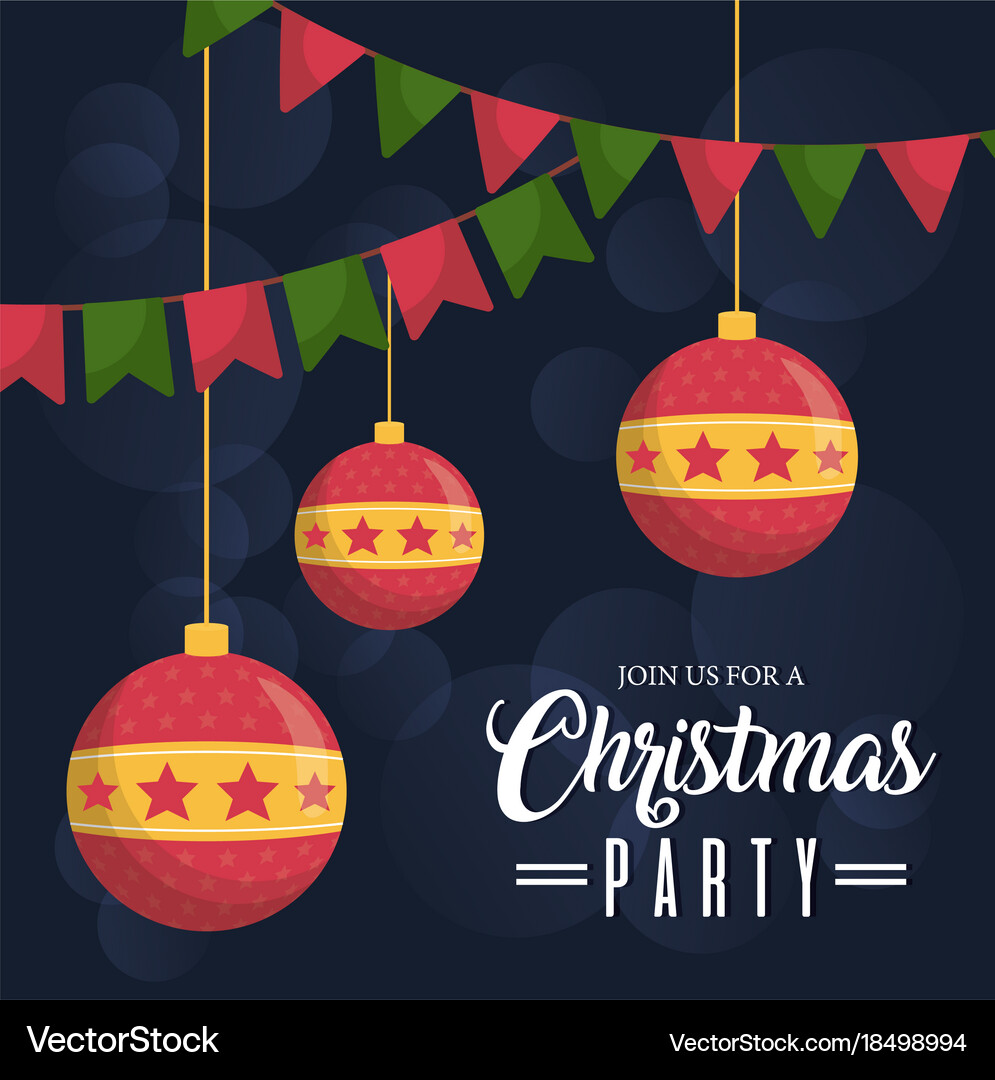 Christmas party design Royalty Free Vector Image