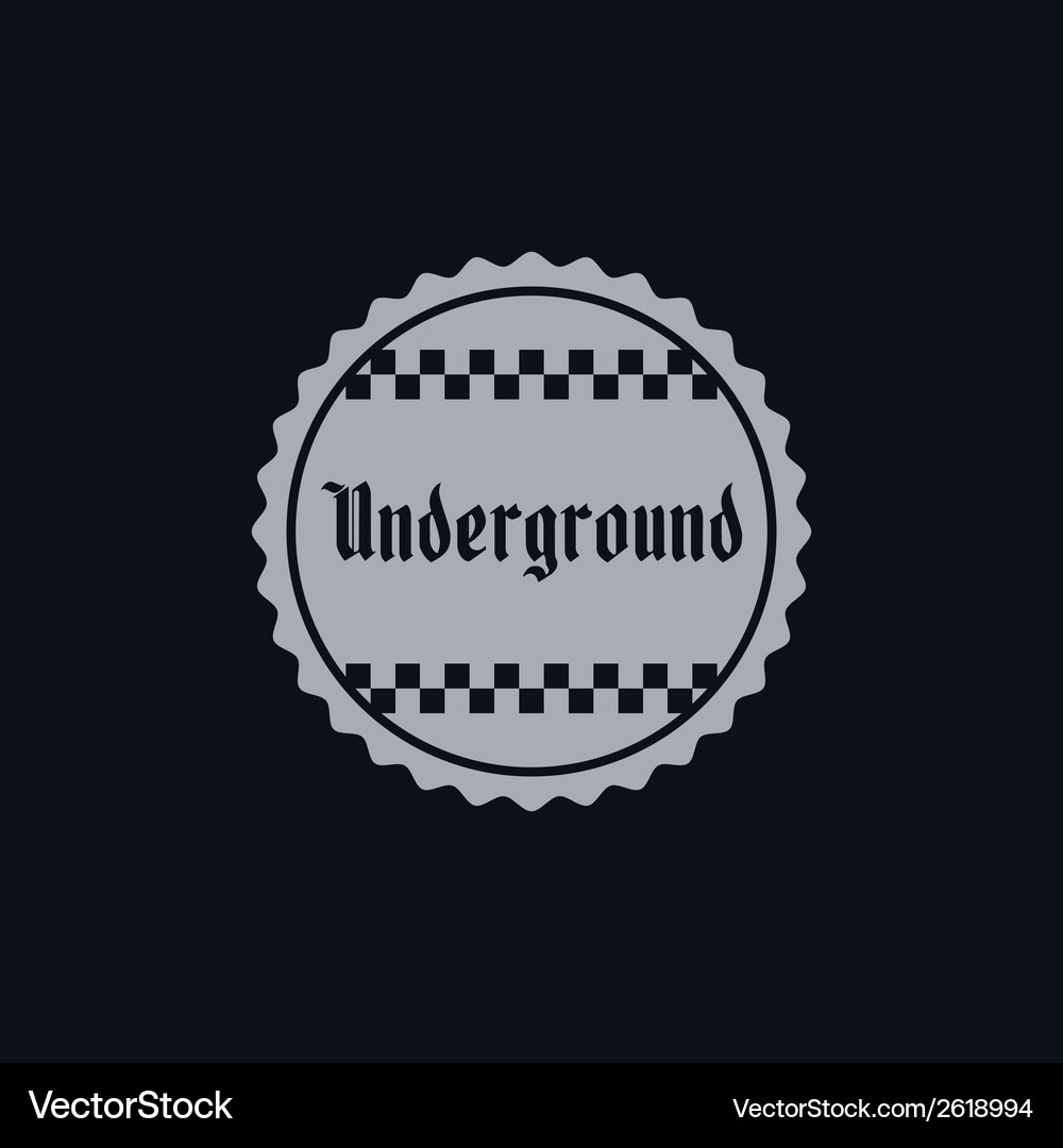 Punk label Royalty Free Vector Image - VectorStock