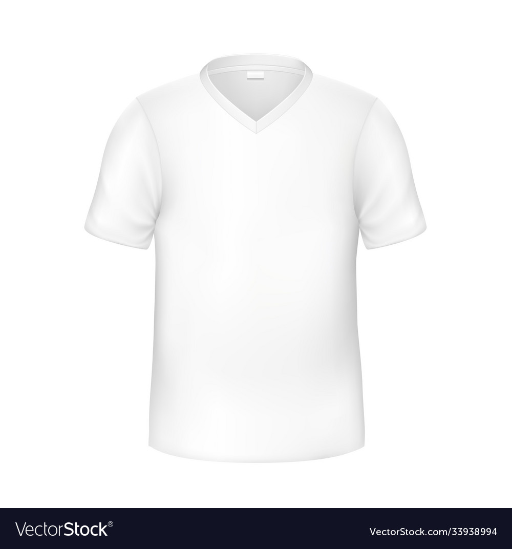 Realistic t-shirt white blank mock up Royalty Free Vector Realistic t-shirt white blank mock up Royalty Free Vector