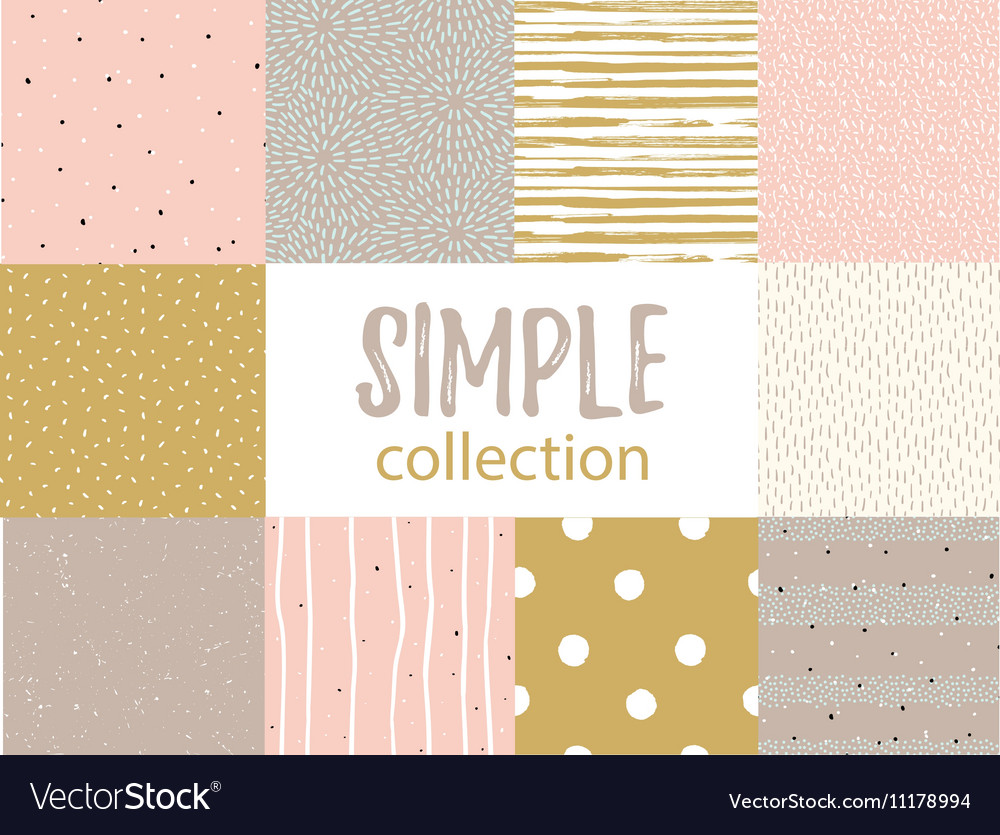 Seamless patterns with universal simple textures Vector Image