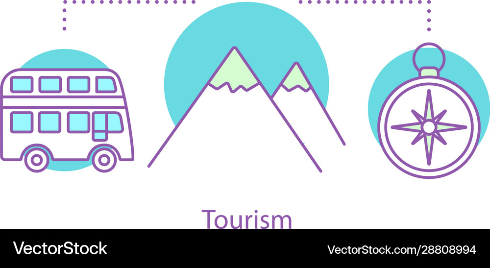 Tourism concept icon Royalty Free Vector Image