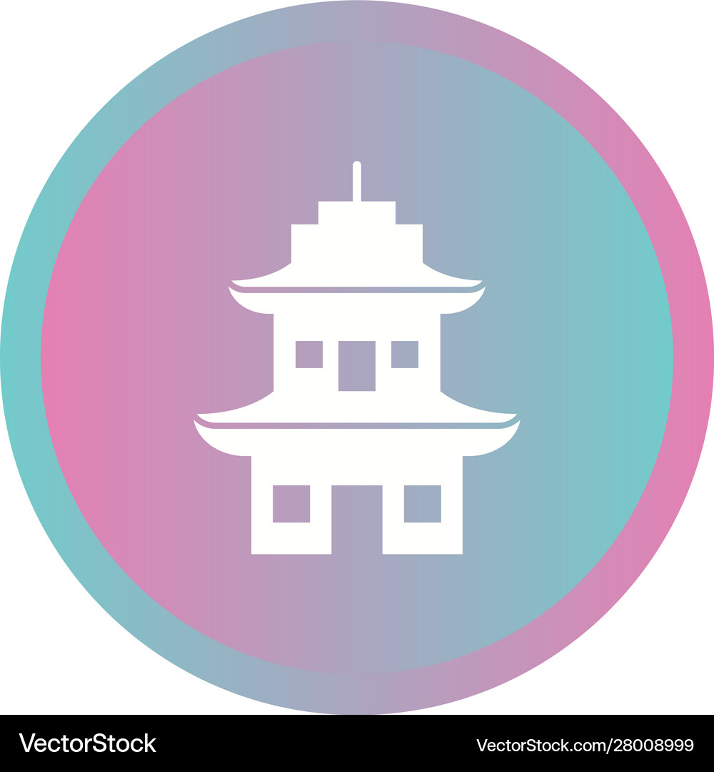 Beautiful temple glyph icon Royalty Free Vector Image