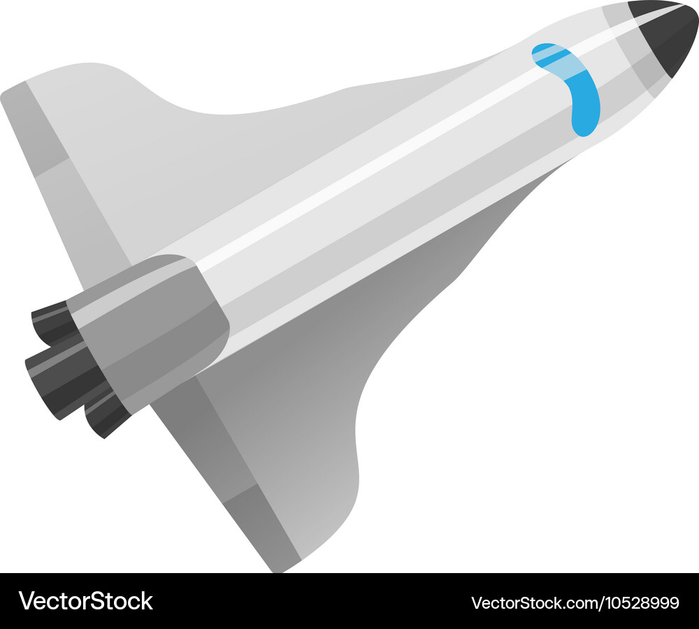 Flat Style Space Shuttle Model Royalty Free Vector Image