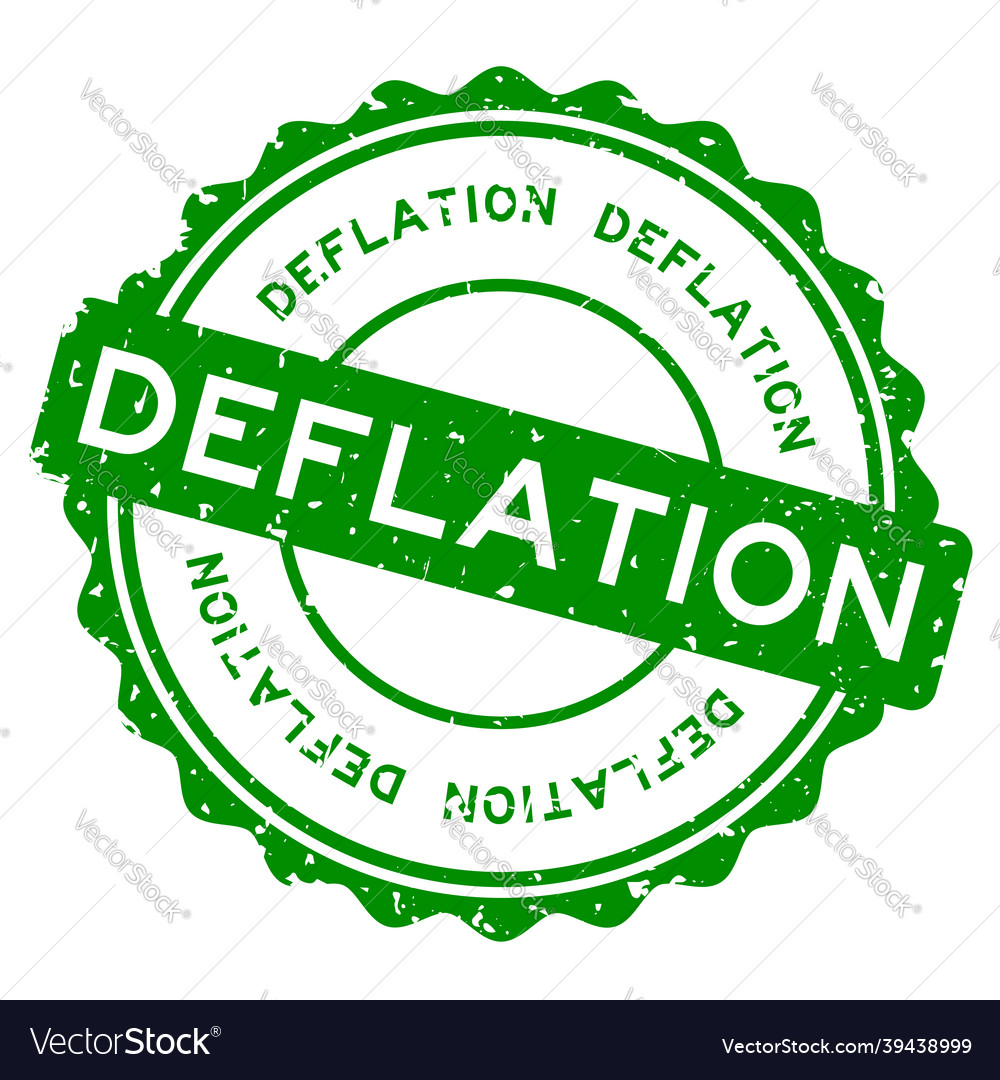 Grunge green deflation word round rubber seal Vector Image Grunge green deflation word round rubber seal Vector Image