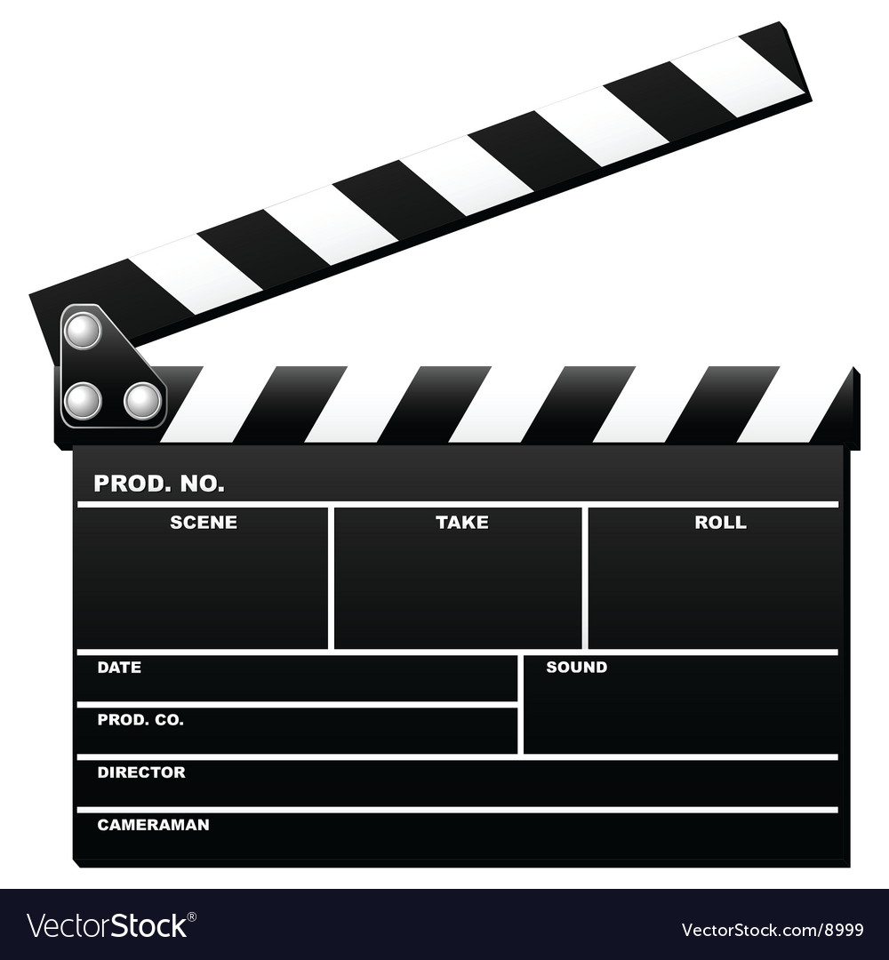 Opened clapboard Royalty Free Vector Image - VectorStock