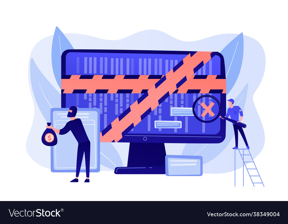 Computer forensics concept Royalty Free Vector Image