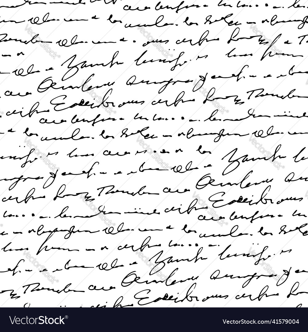 Handwritten abstract text seamless pattern Vector Image