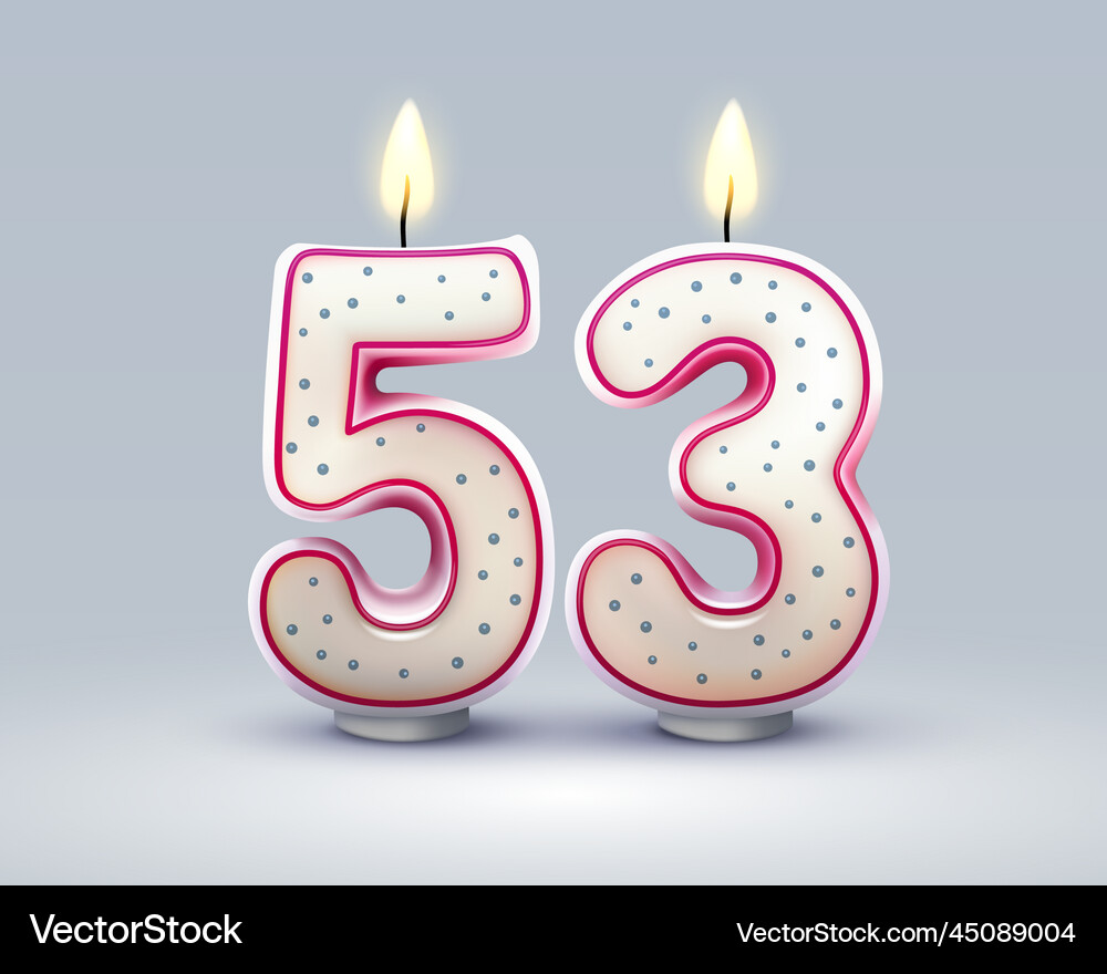 Happy birthday years 53 anniversary Royalty Free Vector