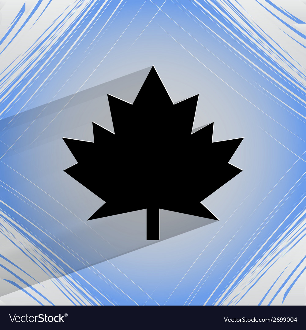 Maple leaf flat modern web design Royalty Free Vector Image