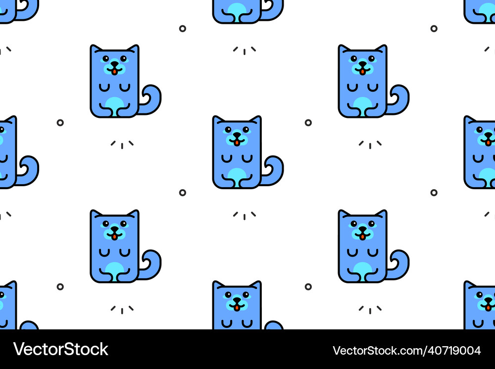 Seamless Pattern With Dogs Royalty Free Vector Image