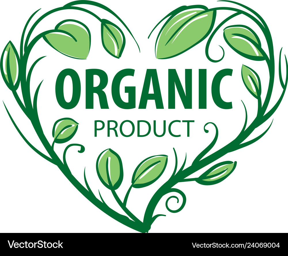 Sign organic product on white background Vector Image