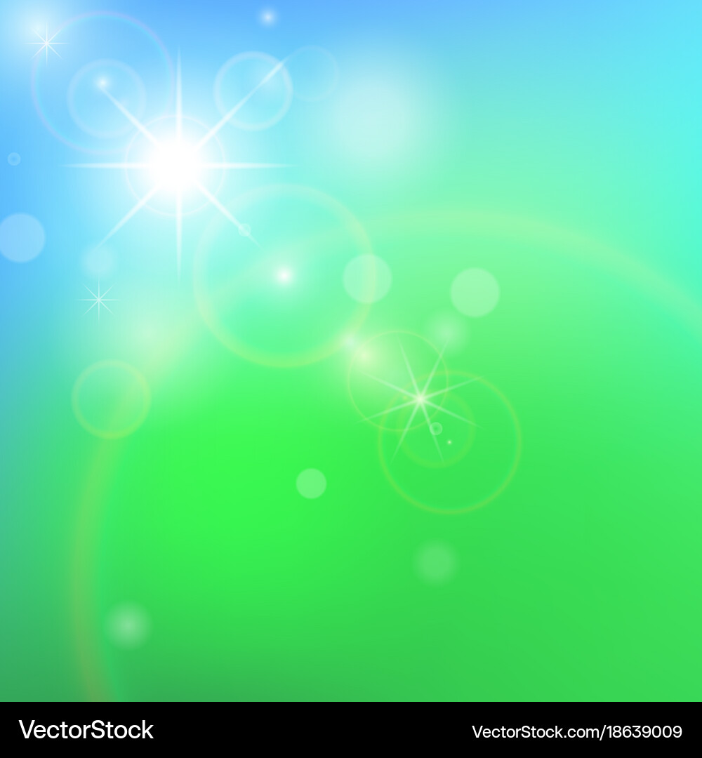 Abstract green background with bokeh effect Vector Image