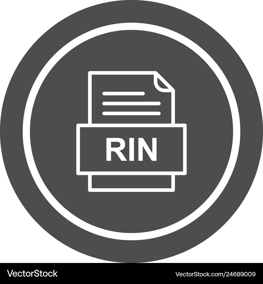 Rin file document icon Royalty Free Vector Image