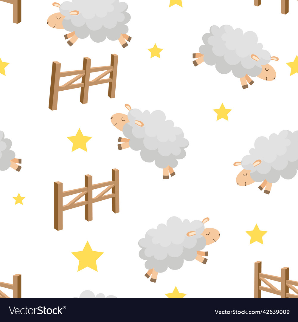 Seamless pattern on white background cute Vector Image