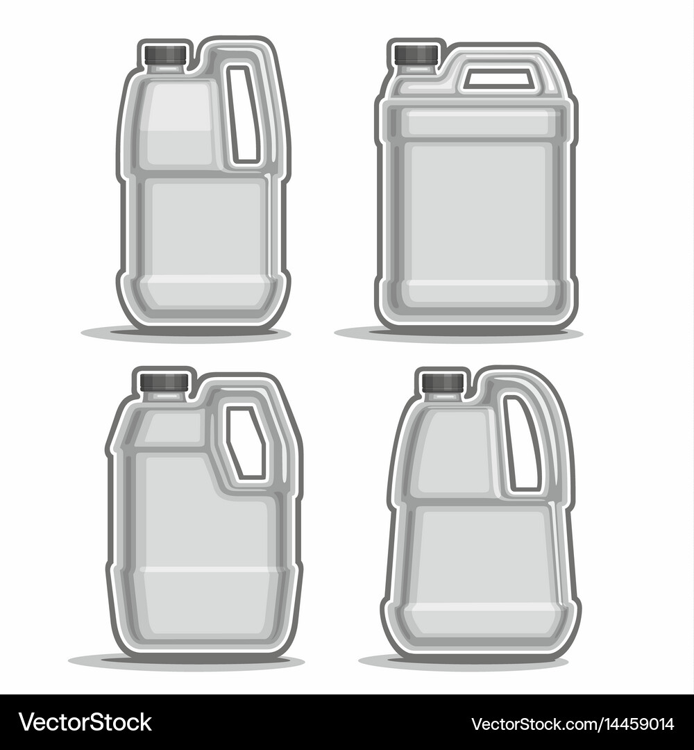 Monochrome canisters Royalty Free Vector Image