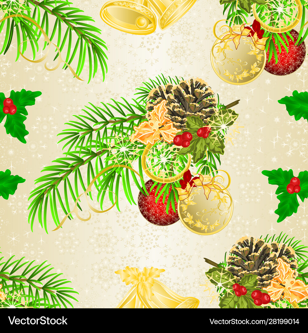 Seamless texture christmas and new year Royalty Free Vector