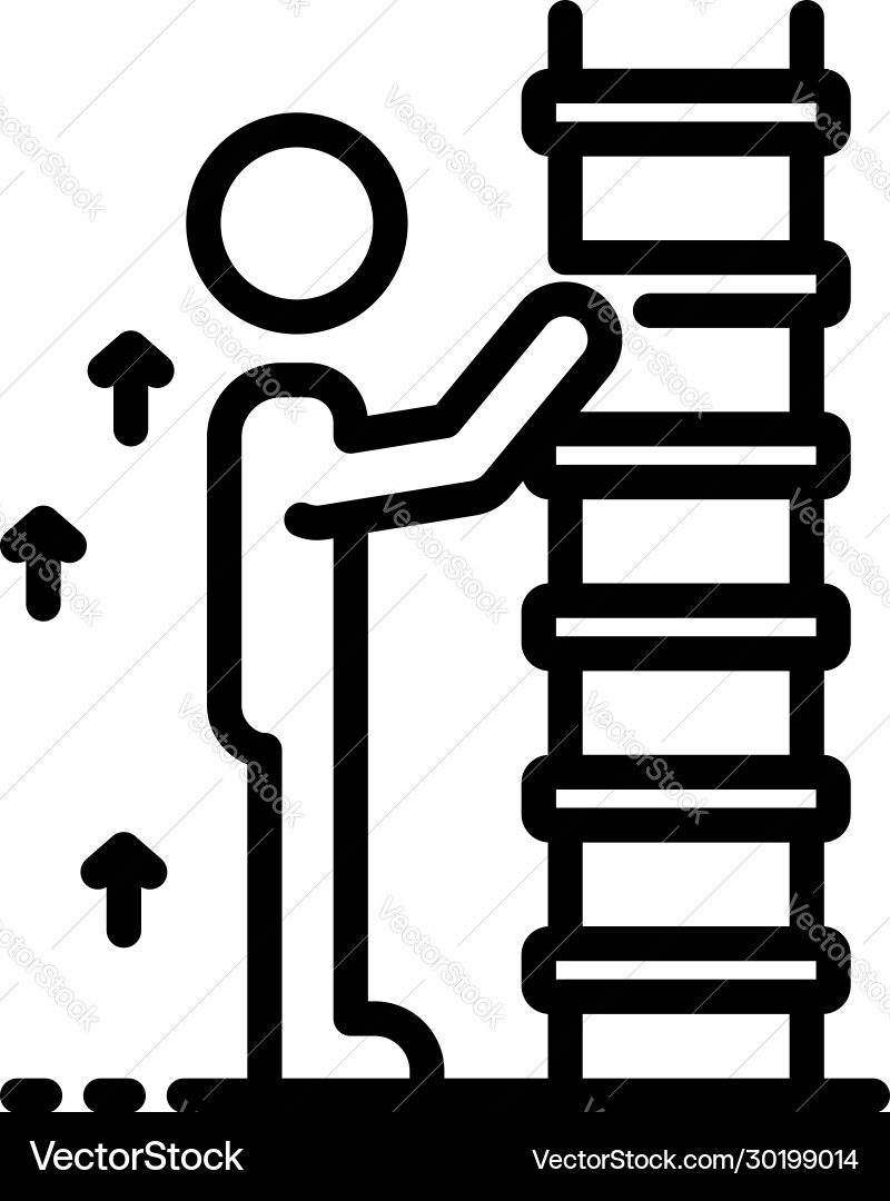Take business ladder icon outline style Royalty Free Vector