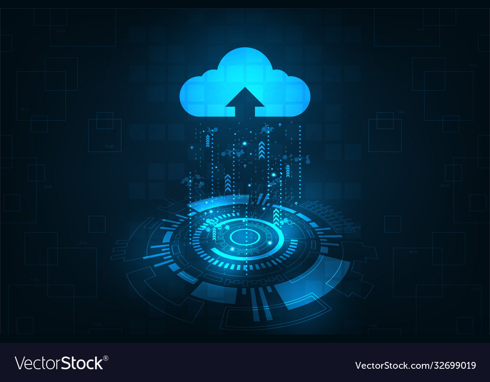 Cloud that shows data uploading to internet Vector Image Cloud that shows data uploading to internet Vector Image
