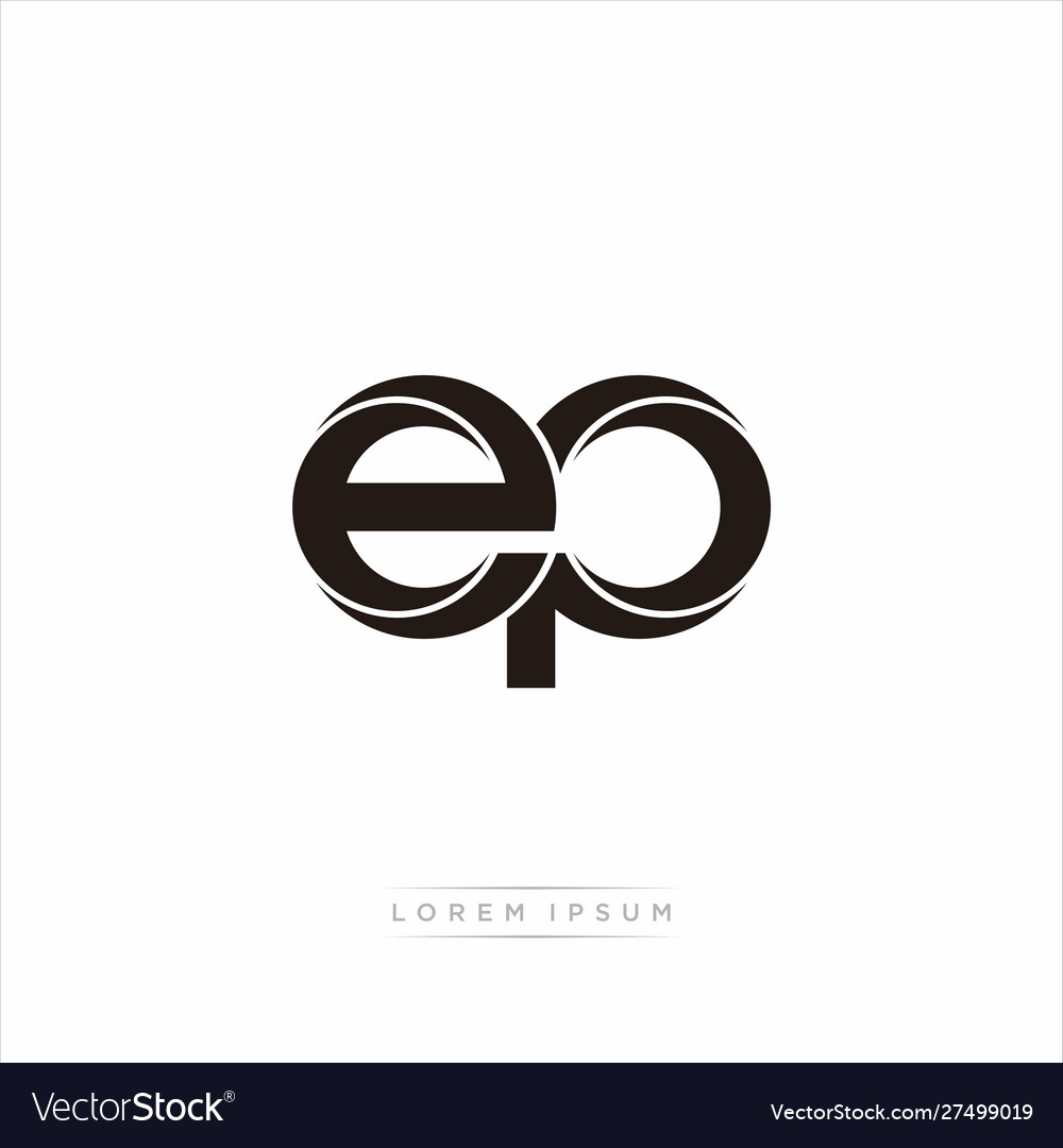 Ep initial letter split lowercase modern monogram Vector Image