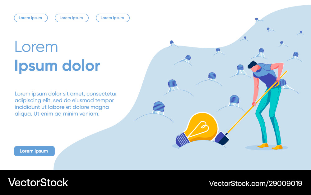 Object separation for bright idea Royalty Free Vector Image