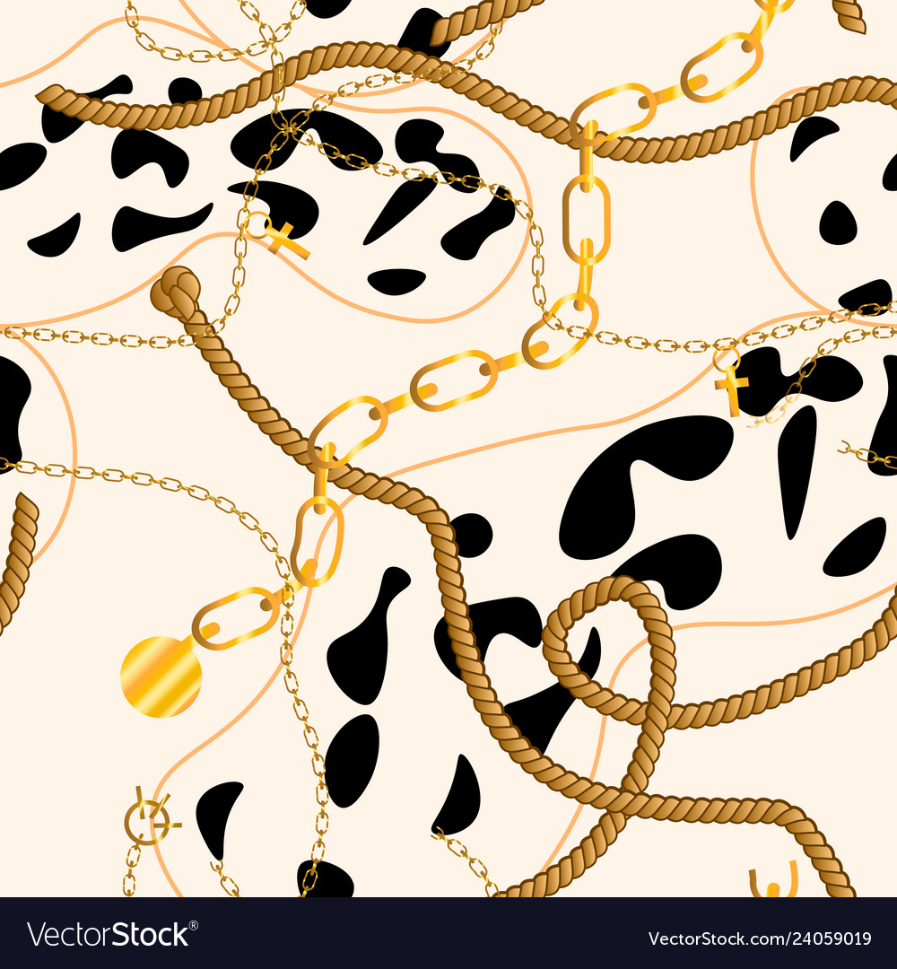 Pattern with belts chain Royalty Free Vector Image