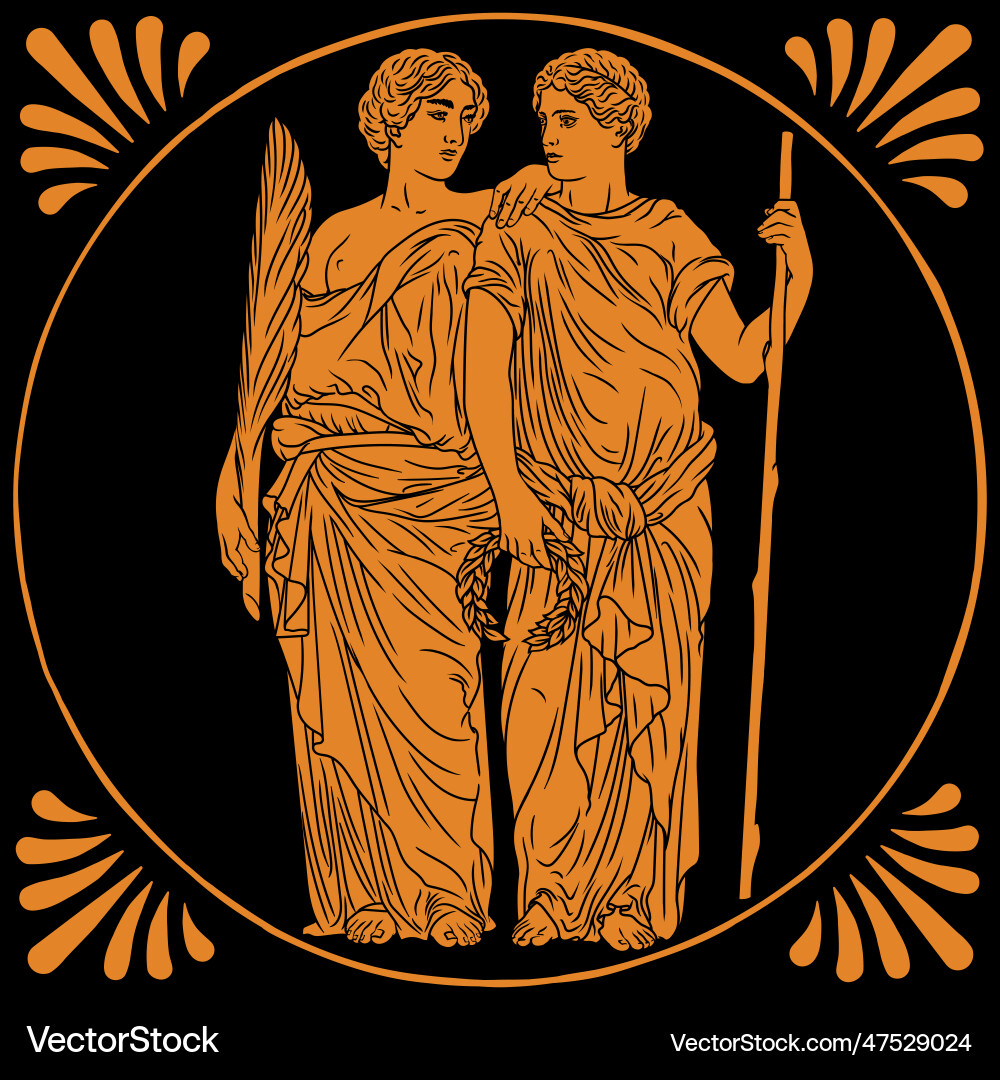 Ancient greek people Royalty Free Vector Image