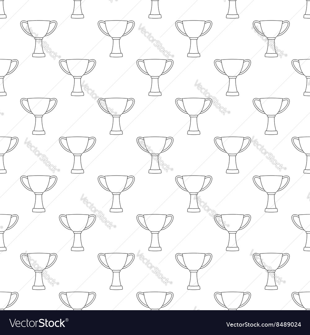Cup pattern seamless Royalty Free Vector Image