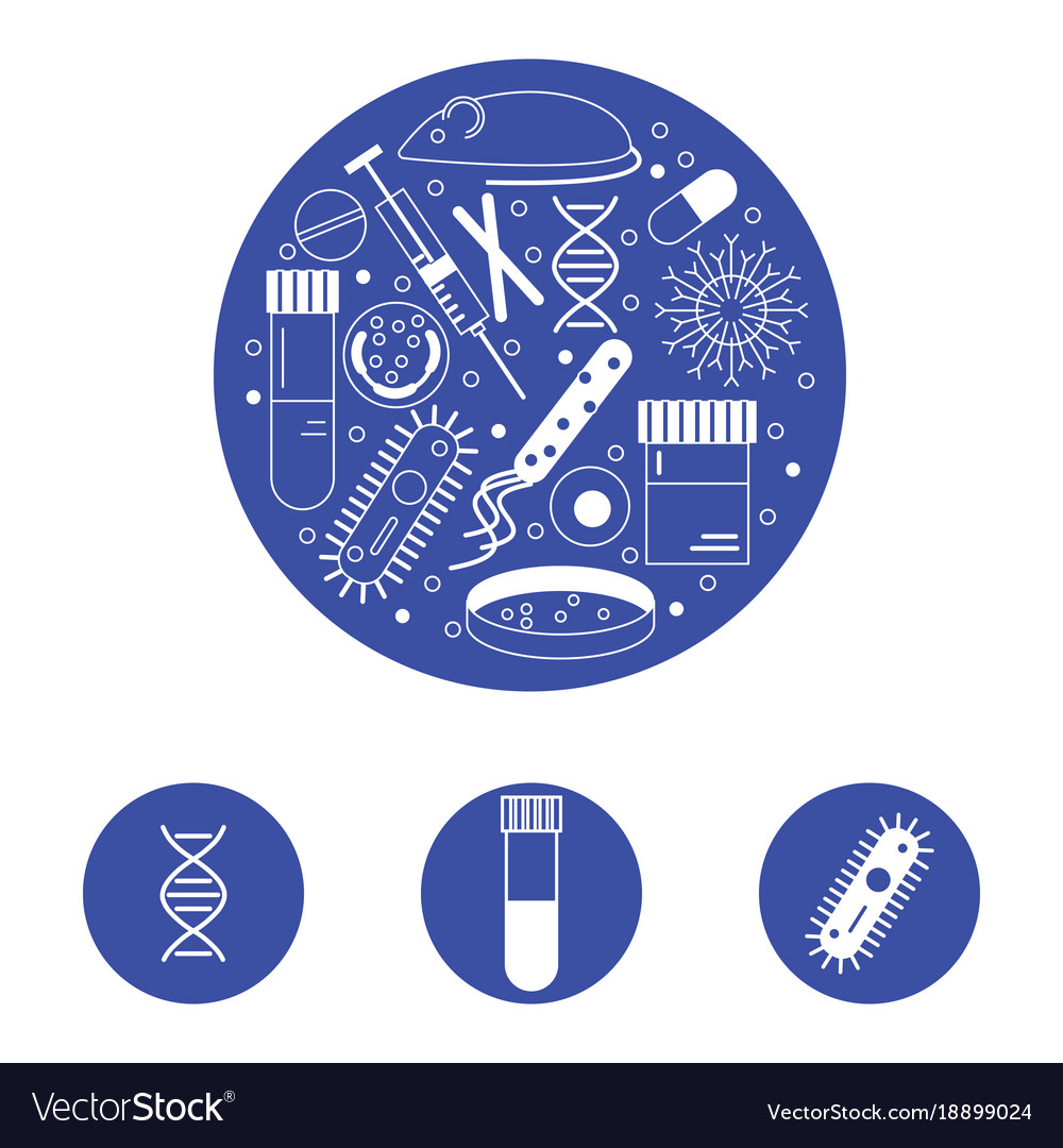 Immunology research icons Royalty Free Vector Image Immunology research icons Royalty Free Vector Image