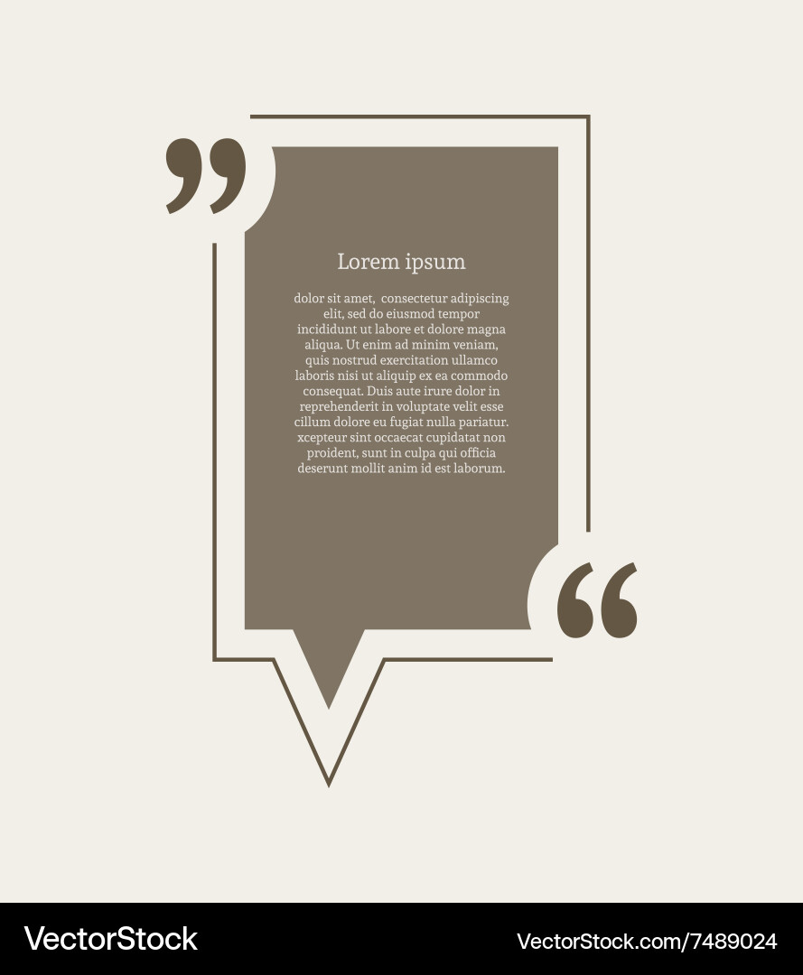 Quotation mark speech bubble Royalty Free Vector Image