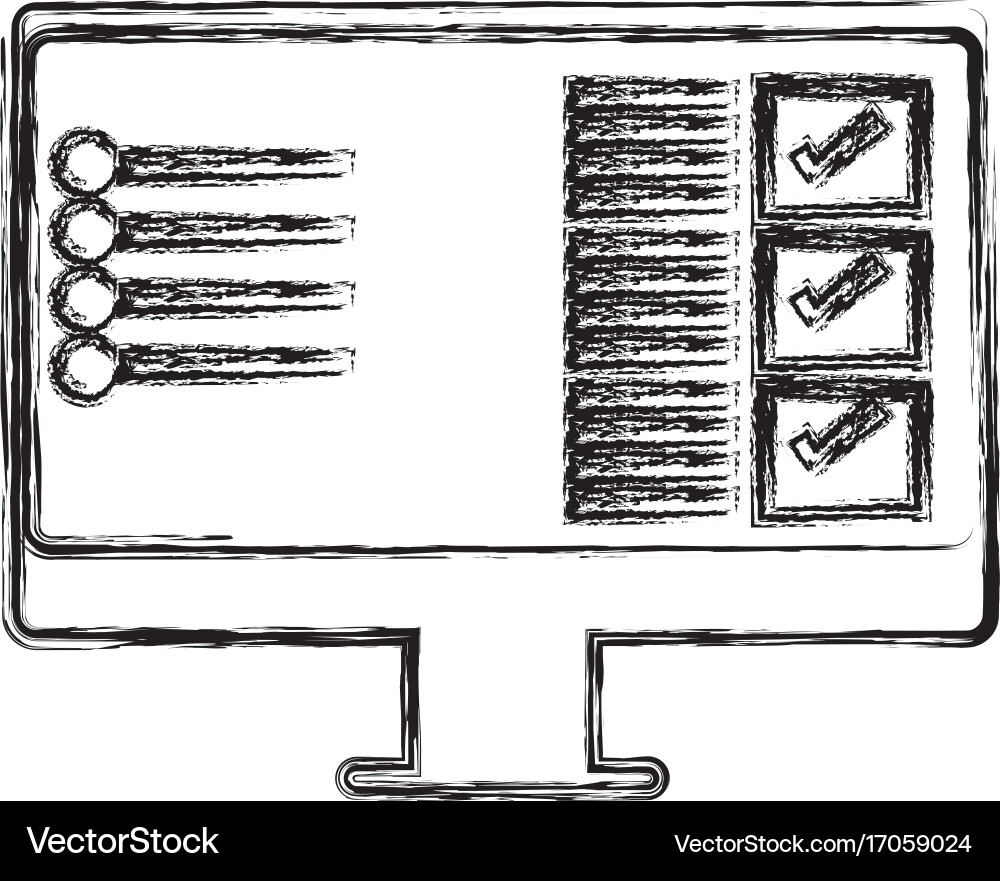 Screen computer hardware Royalty Free Vector Image